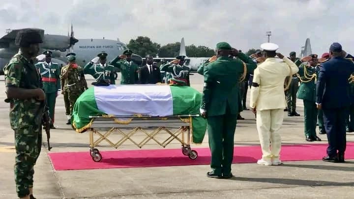 Late COAS Lagbaja’s Body Arrives Lagos Airport