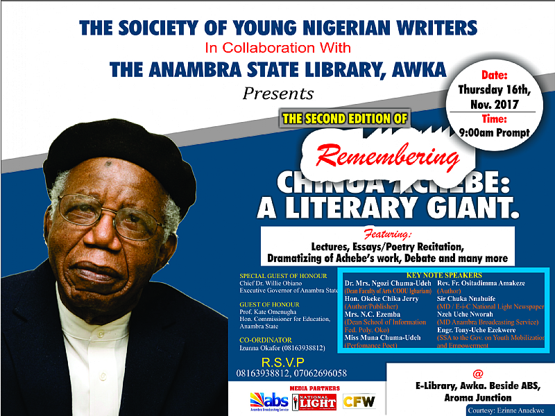 Countdown: Young Writers Set To Celebrate Achebe