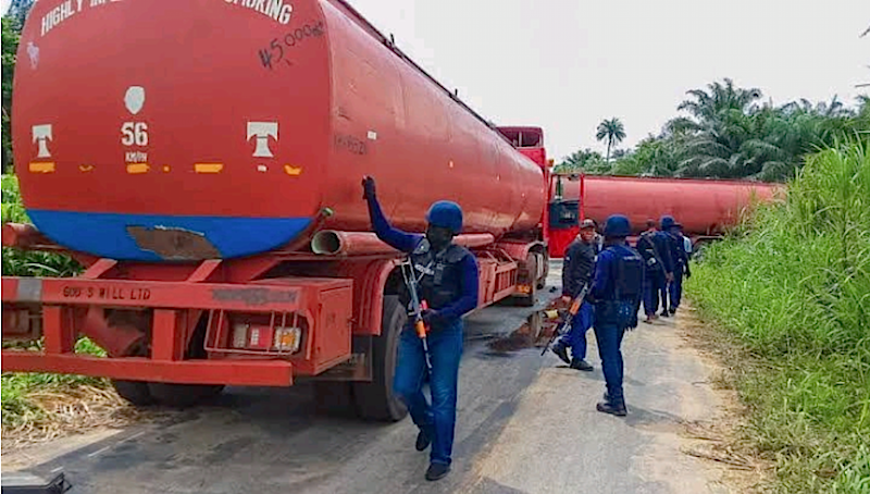 Oil Theft: Civil Defence Corps Impounds Trucks, Arrests Suspect In Rivers