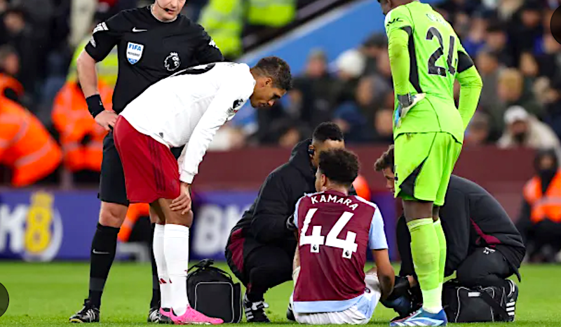 Villa’s Kamara Suffer Season-ending Knee Injury