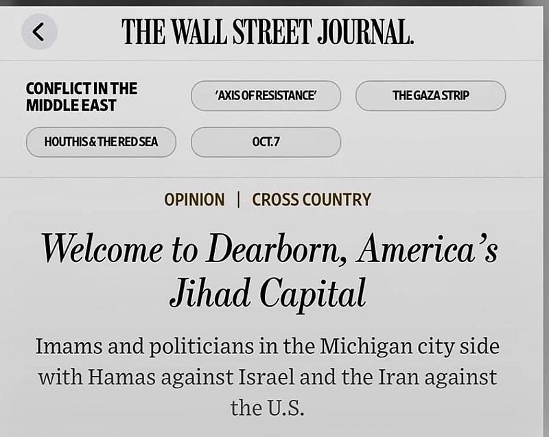 AHRC Condemns The Wall Street Journal Article Calling Dearborn “Jihad Capital,” Urges ...