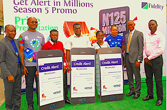 Fidelity Bank presents N10million to Winners of GAIM 5 4th Monthly Draw