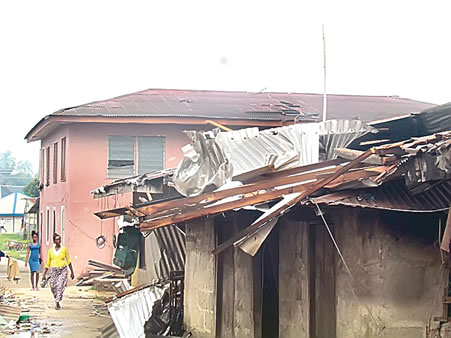 Rainstorm Pulls Building Roof, Destroy Several Others in Delta Community