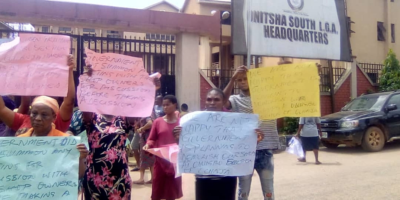 SOS: Over 500 widows, others protest plot to eject them from Ochanja Market