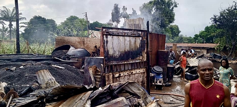 Fire Guts Multi-Million Palm Kernel Factory In Ebonyi