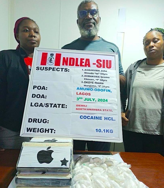 NDLEA Busts Cocaine Syndicate, Arrests Couple, Recovers N2.1b Drug In Lagos