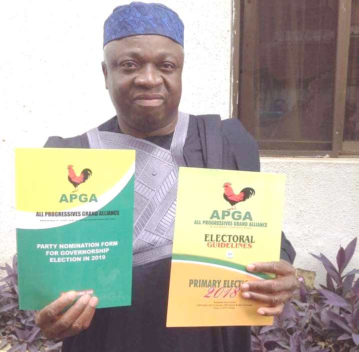 Imo 2019: Dr. Charles Onuoha Picks Apga Gubernatorial Form