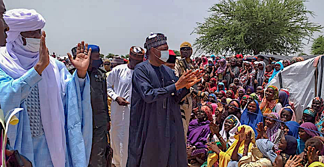How Governor Zulum visited Damasak Friday over displaced families