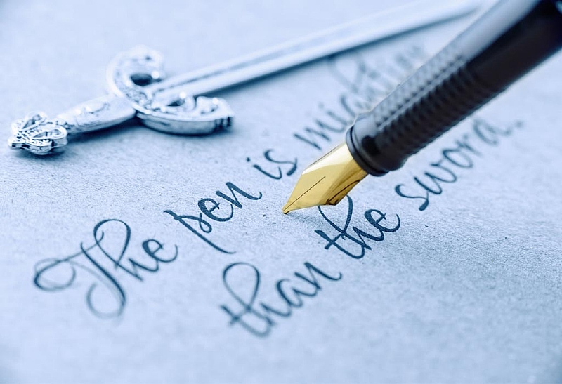 Illustrating The Power Of The Pen Over The Sword