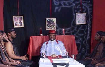 Veteran Actor, Alex Osifo On Set As Cult Leader
