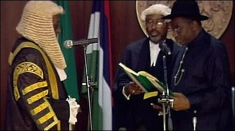 Nigeria's Goodluck Jonathan sworn in as president