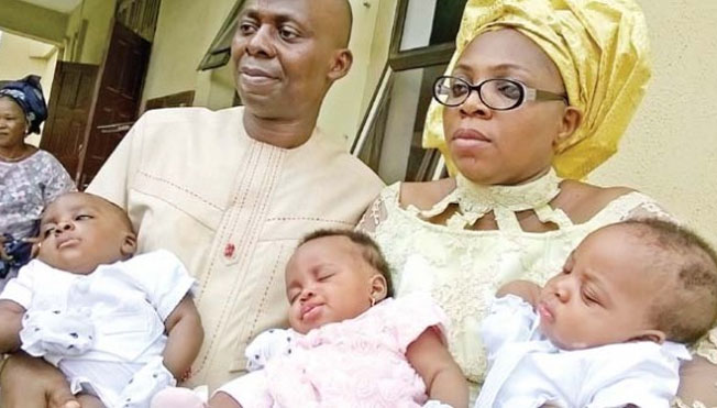 TRIPLE CELEBRATION: Couple dedicates triplets after 14 years of ...