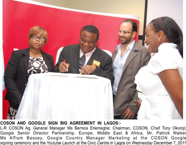 PHOTOS: COSON SIGNS BIG PARTNERSHIP AGREEMENT WITH GOOGLE IN LAGOS