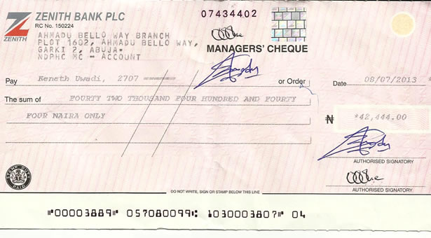 Niger Delta Power Holding Limited And Dud Cheque