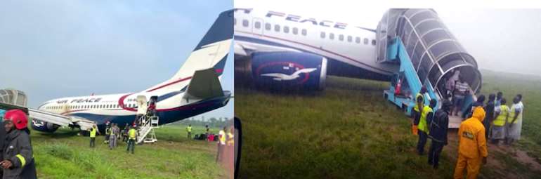Many Escape Death As Air Peace Aircraft Skids Off Runway In Port Harcourt