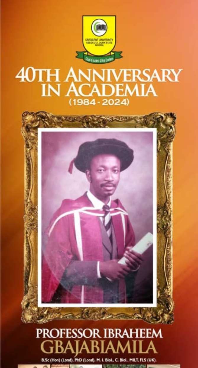 Portrait Of Professor Ibraheem Gbajabiamila:40 Years Of Academic Excellence