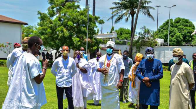 Ooni In Lagos With His Invented Locally Made Fumigators To Curb ...